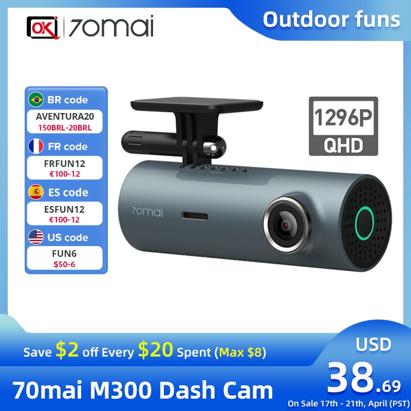 70mai Cámara de salpicadero M300 » Michollo.com