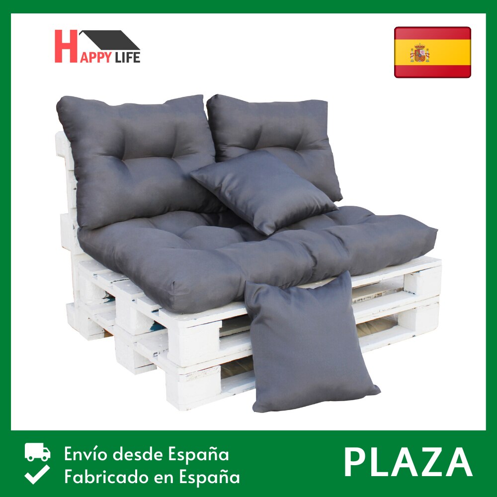 Set de cojines + colchón + respaldo para palets » Michollo.com