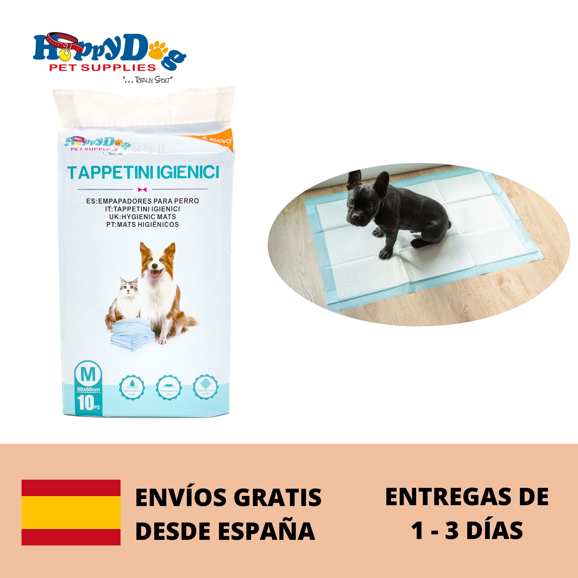 Pack 10 empapadores para mascota » Michollo.com