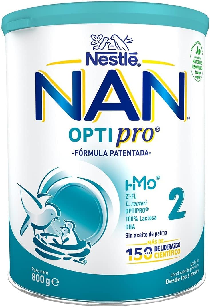 Nan Nestlé Optipro 2 Leche de Continuación en Polvo Fórmula, 6 Meses + 800g » Michollo.com