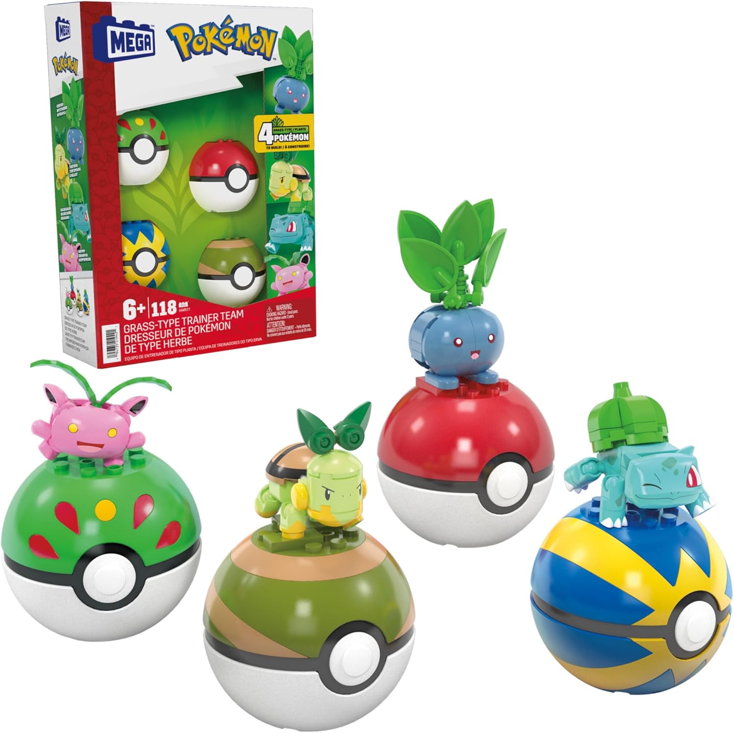 Pack MEGA Pokémon 4 personajes tipo planta » Michollo.com