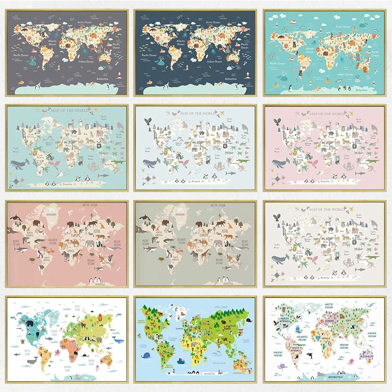 Póster mapa mundi » Michollo.com