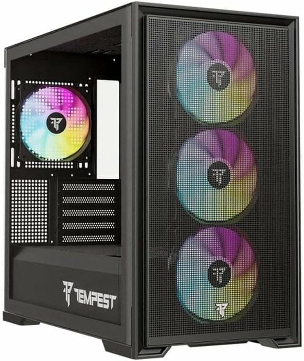 Caja Tempest Stronghold ARGB M-ATX Cristal » Michollo.com