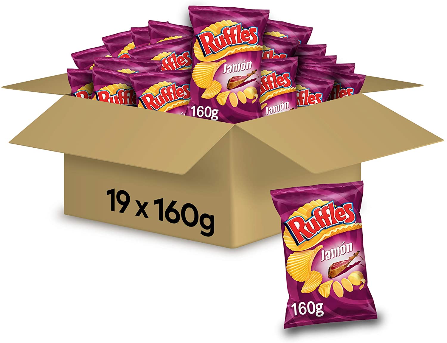 Pack de 19 Ruffles Jamón 160g » Michollo.com
