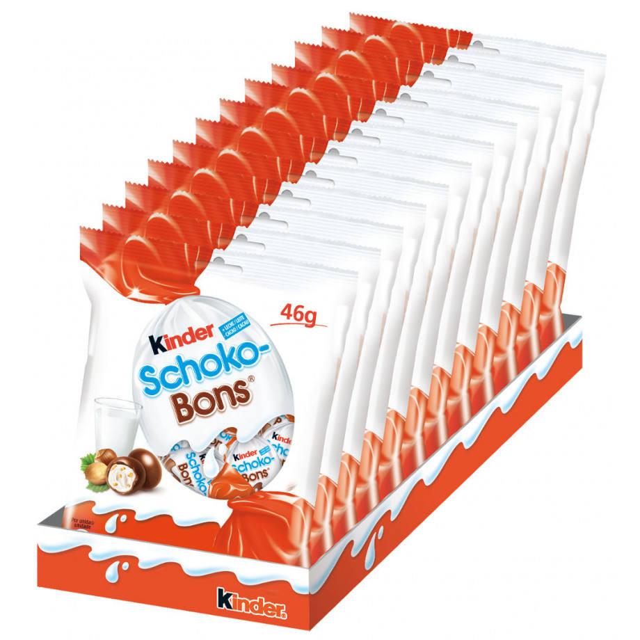 12 Bolsitas Kinder Schoko Bons de 46g cada una » Michollo.com