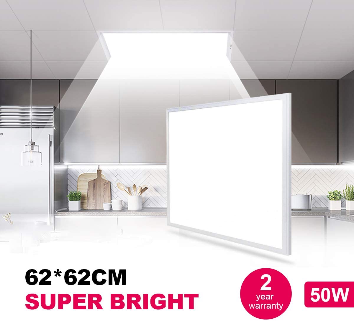 Panel LED de 50W Blanco Frio 62x62cm 6500K » Michollo.com