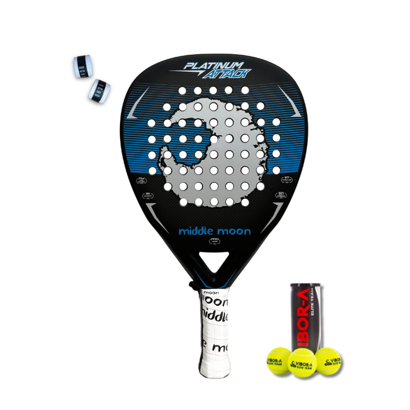 Pala de pádel Middle Moon PLATINUM ATTACK + regalos » Michollo.com
