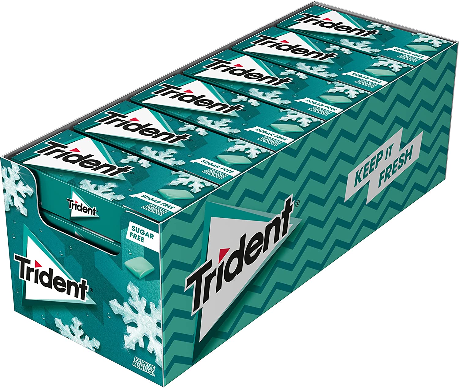 Chicles sin Azúcar Trident Extreme Menthol Pack 24x14g » Michollo.com