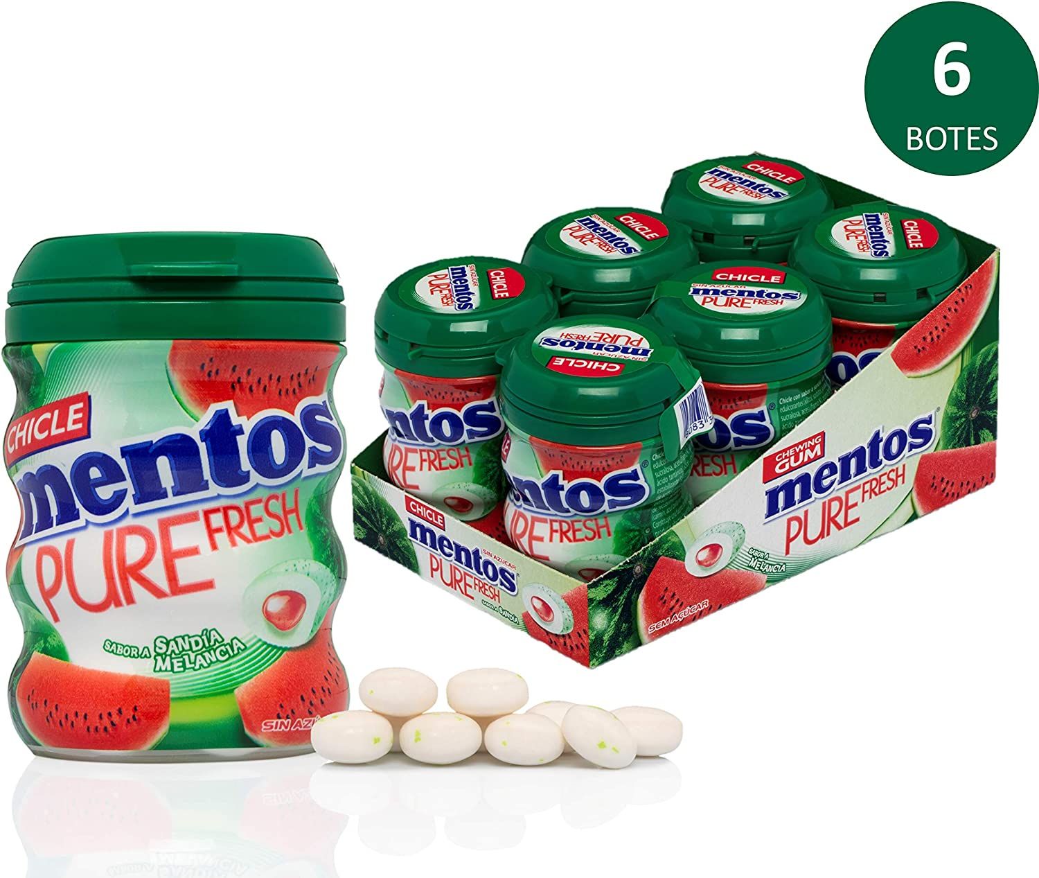 Pack 6 Mentos Pure Fresh de sandía » Michollo.com