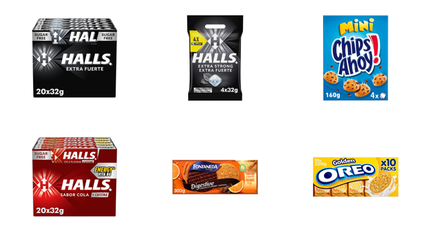 Ahorra 5€ por cada compra de 15 € en una selección de Halls, galletas ...