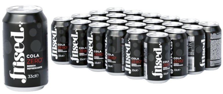 Pack 24 latas x 33 cl Frised Refresco Cola Cero » Michollo.com