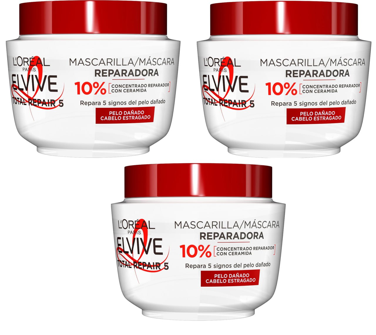 3x Mascarilla L'Oréal Paris Elvive Total Repair 5 310ml » Michollo.com