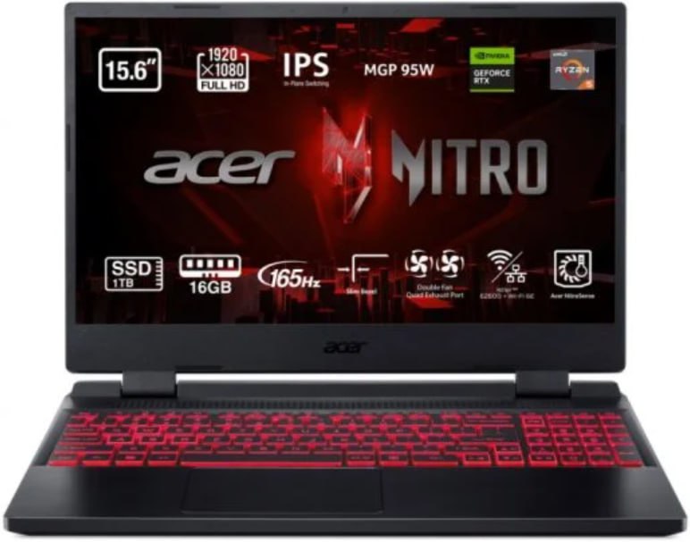 Acer Nitro Ryzen 5 16GB 1TB RTX3050Ti 15,6" 165Hz » Michollo.com
