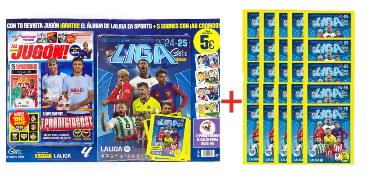 Pack Album y 30 Sobres de La Liga 2024-25 » Michollo.com
