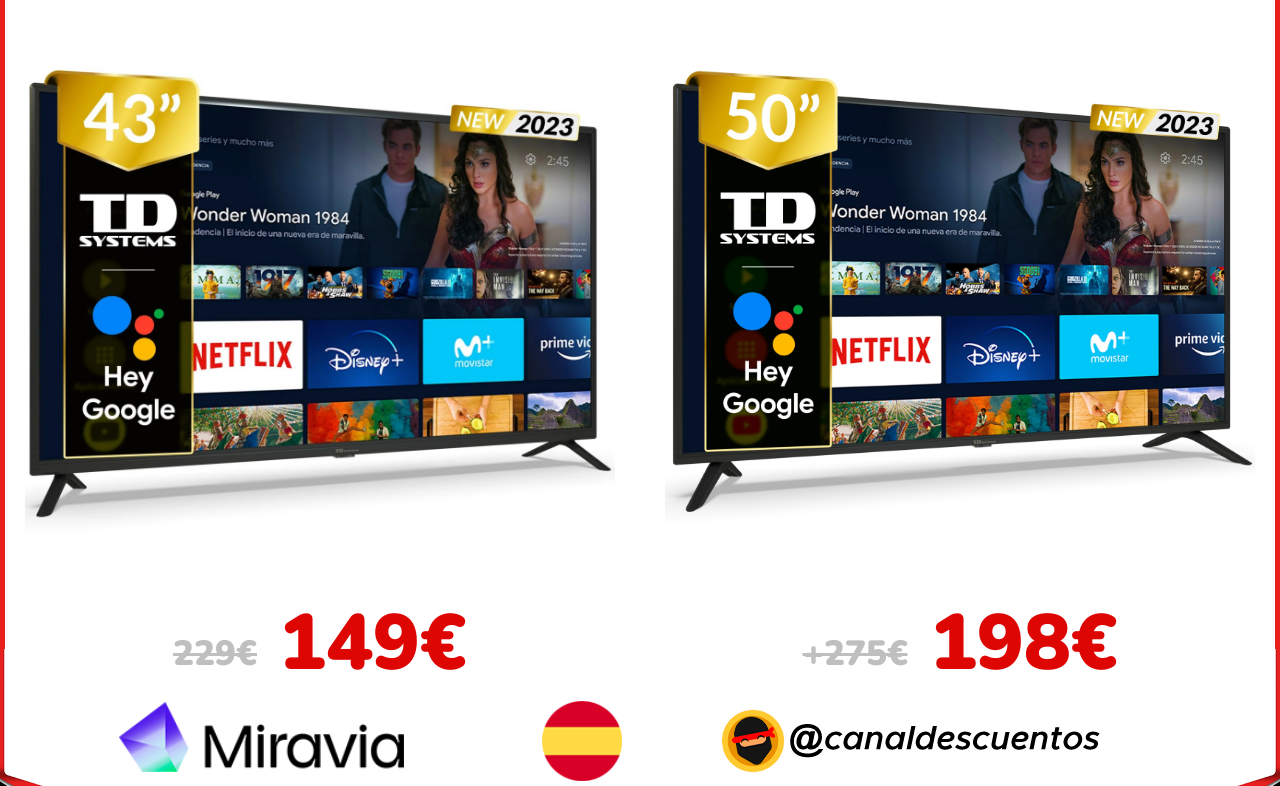 Smart TV 43" UHD 4K TD Systems Android TV » Michollo.com