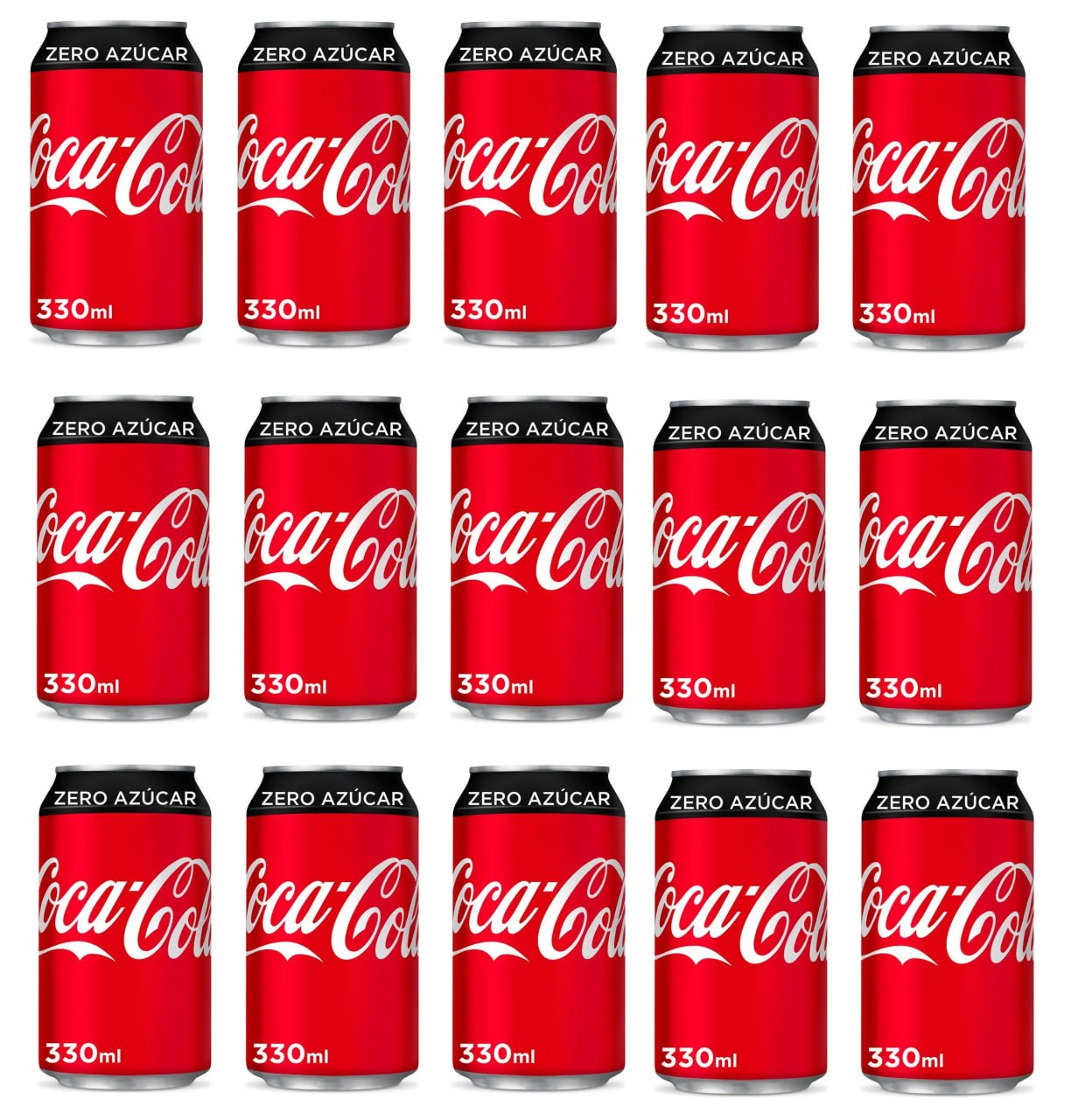 Pack 15 Latas Cola-Cola Zero y Normal 33cl » Michollo.com