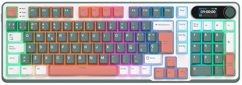 Teclado Mecánico Royal Kludge RKS98 ISO-ES RGB Wireless » Michollo.com